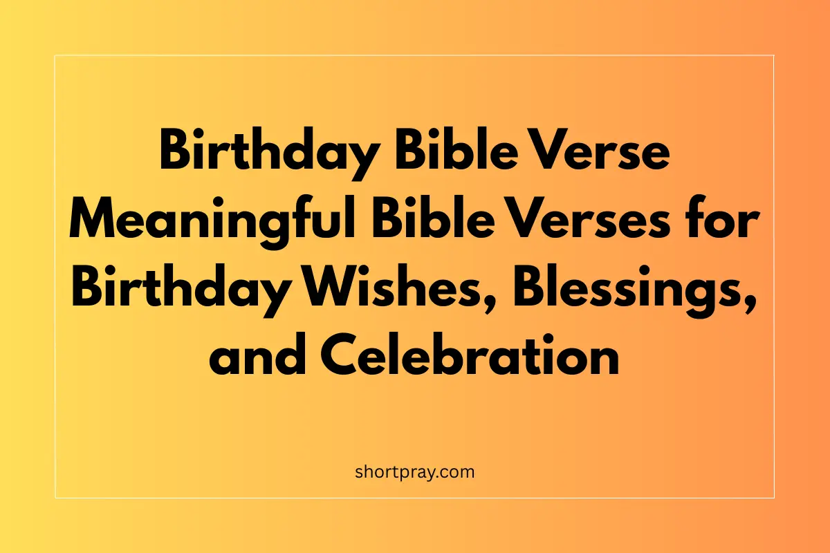 Birthday Bible Verse: 50 Meaningful Bible Verses for Birthday Wishes ...